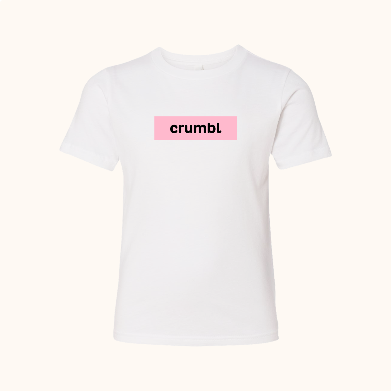 Youth Pink Box tee – Crumbl / Merch
